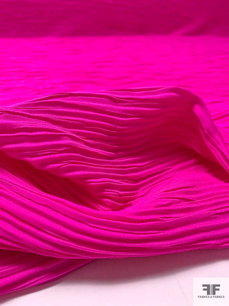 Pleated Silk Georgette - Hot Pink | FABRICS & FABRICS – Fabrics & Fabrics
