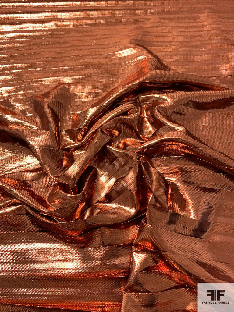 Pleated Lamé - Copper | FABRICS & FABRICS – Fabrics & Fabrics