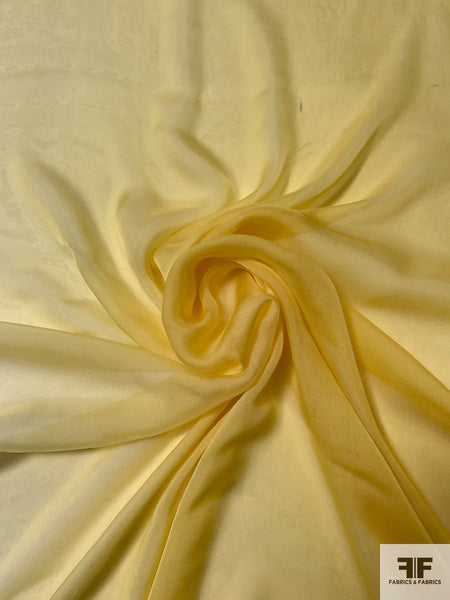 French Ombré Printed Silk Chiffon - Yellow | FABRICS & FABRICS ...