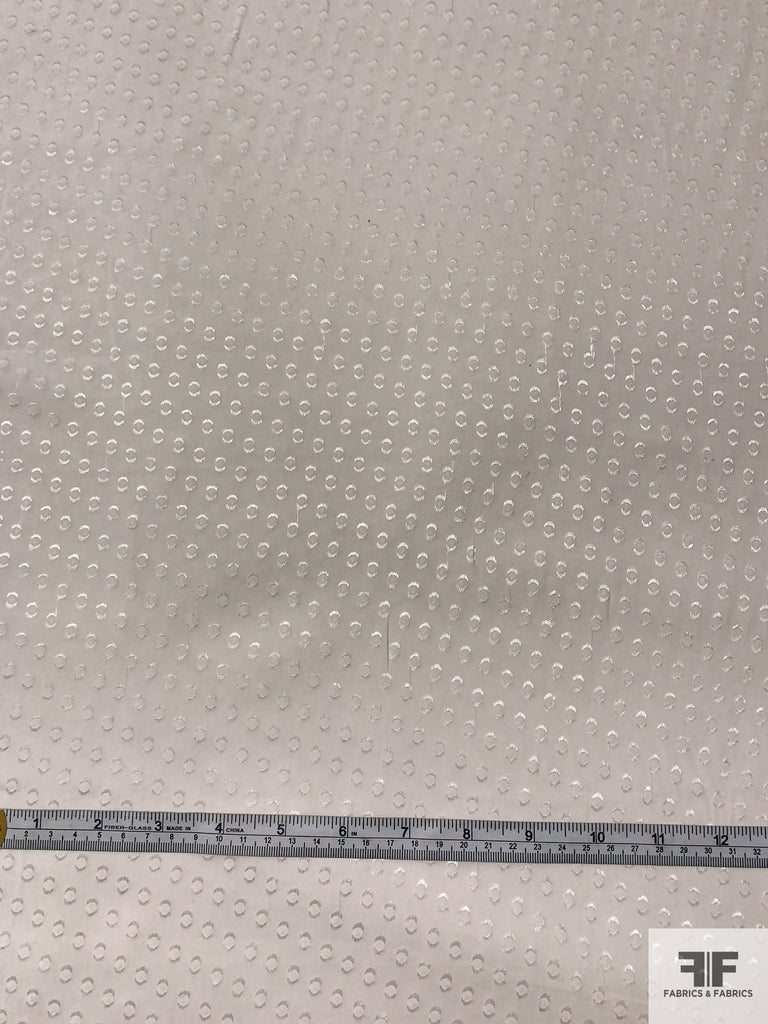 Dotted Clip Silk Chiffon - Off-White | FABRICS & FABRICS – Fabrics ...