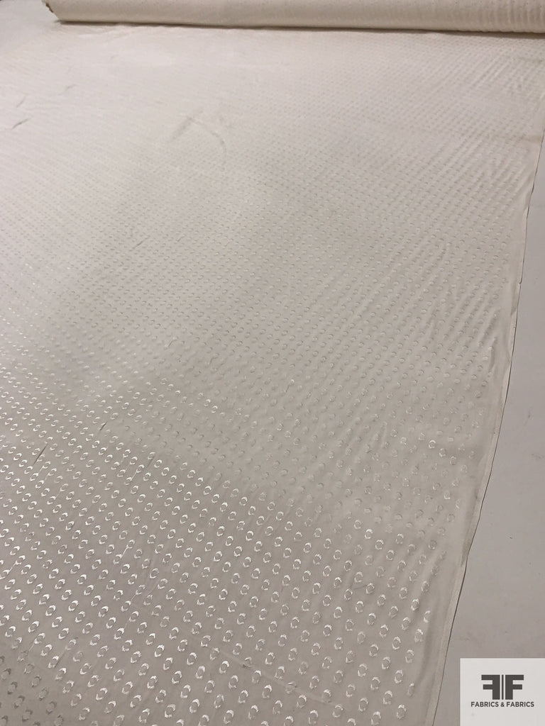 Dotted Clip Silk Chiffon - Off-White | FABRICS & FABRICS – Fabrics ...