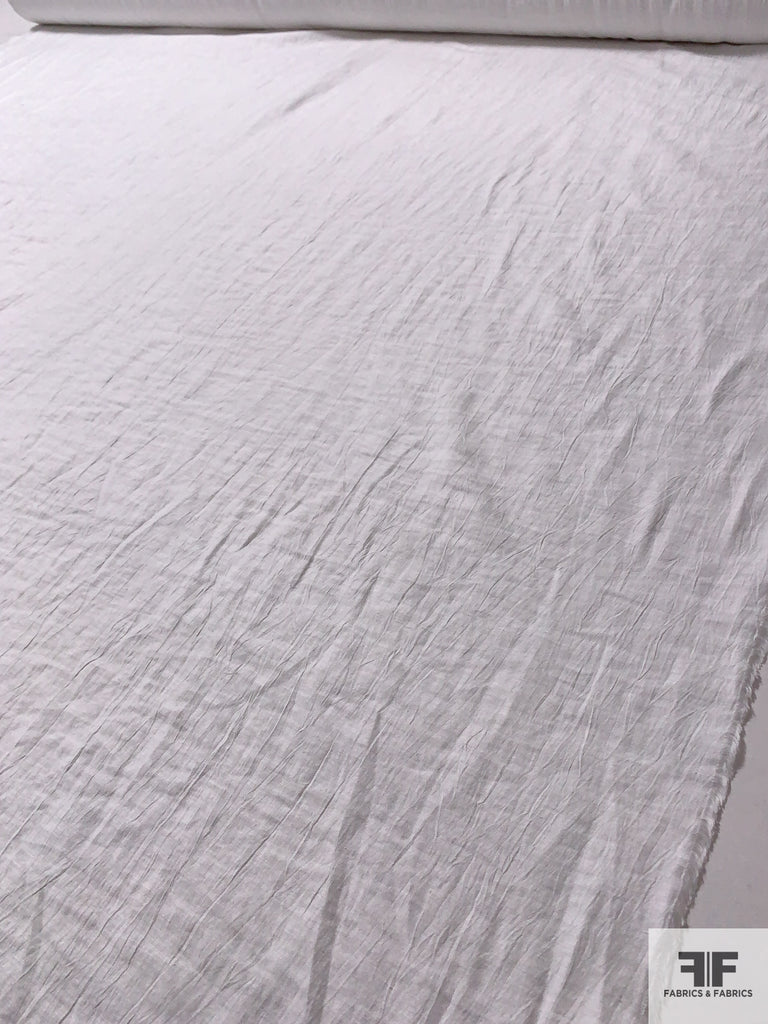 Crinkled Linen Look Poly-Cotton - White | FABRICS & FABRICS – Fabrics ...