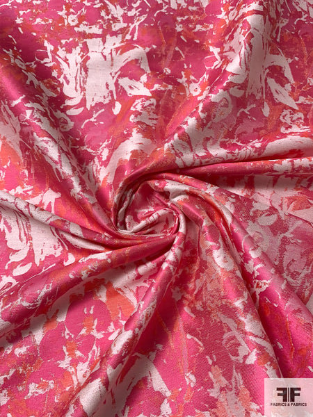 Abstract Brocade - Magenta/Watermelon/Off-White | FABRICS & FABRICS ...