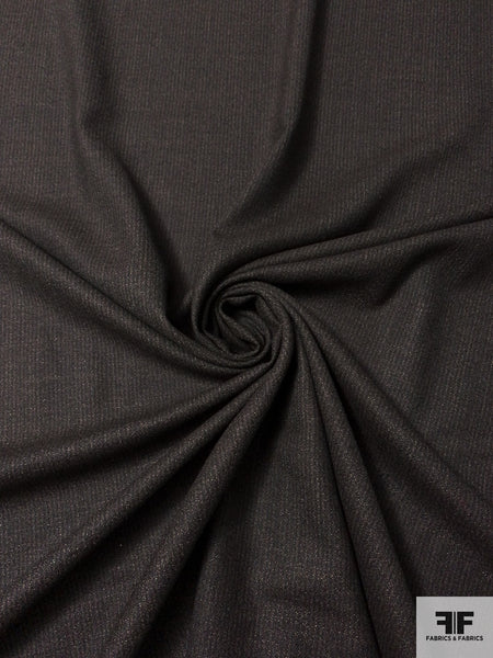 Shadow Striped Lightweight Wool Traditional Suiting - Black/Ecru ...