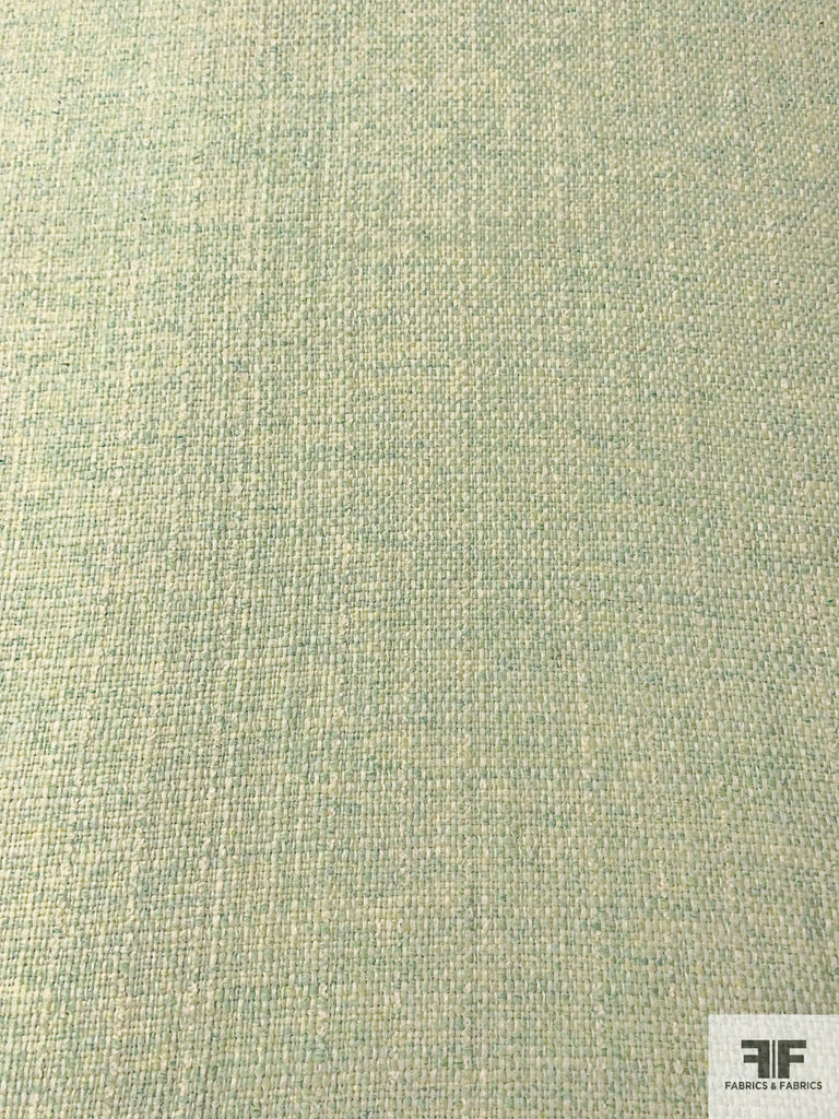 Italian Wool Blend Jacket Weight Tweed - Mint/Ivory | FABRICS & FABRICS ...