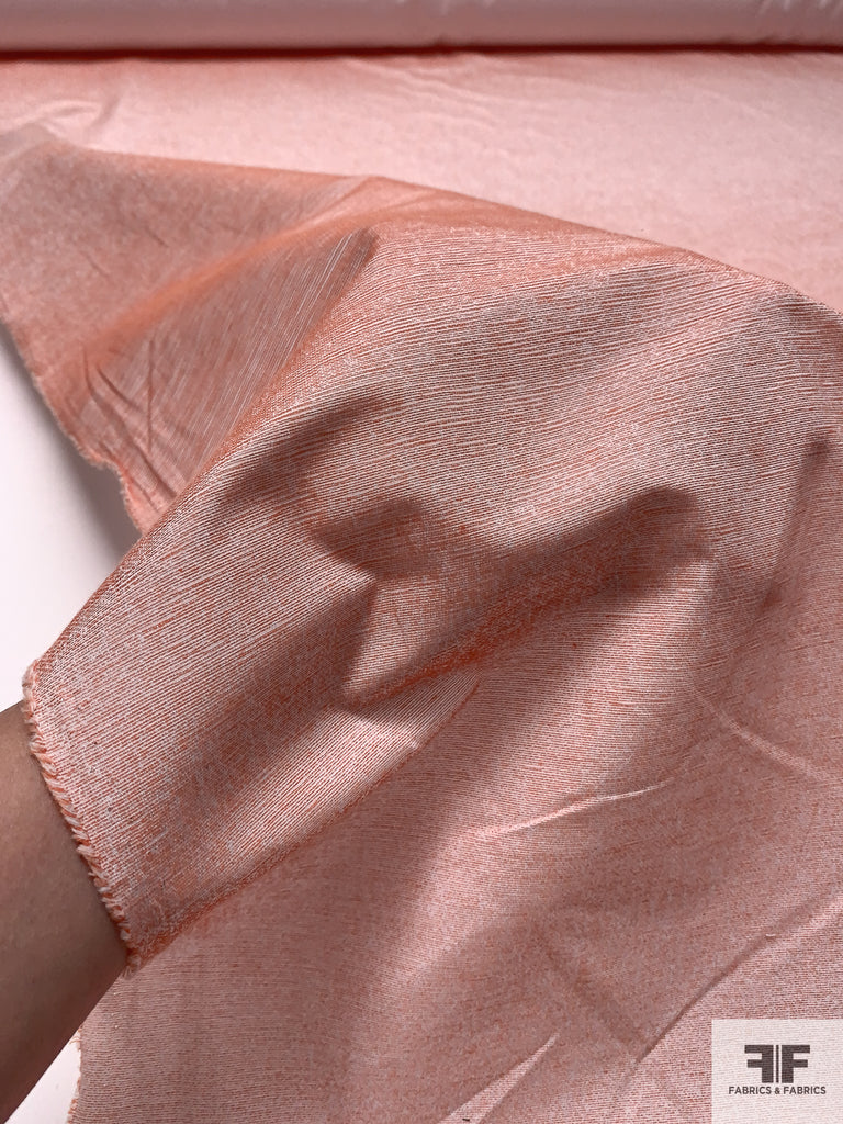 Woven Ombré Cotton Poplin - Orange/Off-White | FABRICS & FABRICS ...