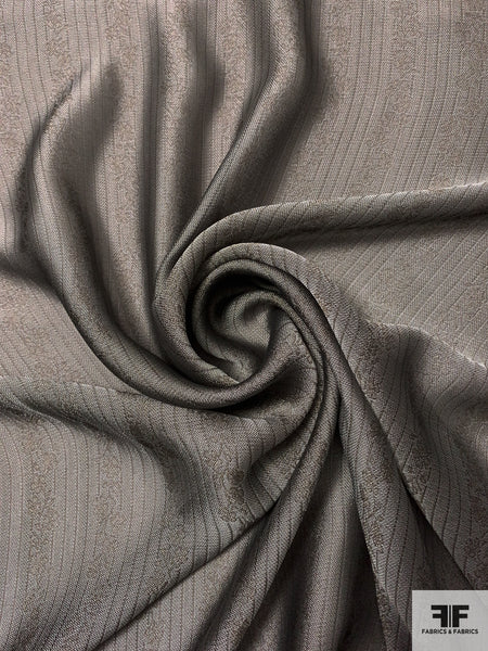 Italian Vertical Striped Soft Jacquard - Dusty Grey | FABRICS & FABRICS ...