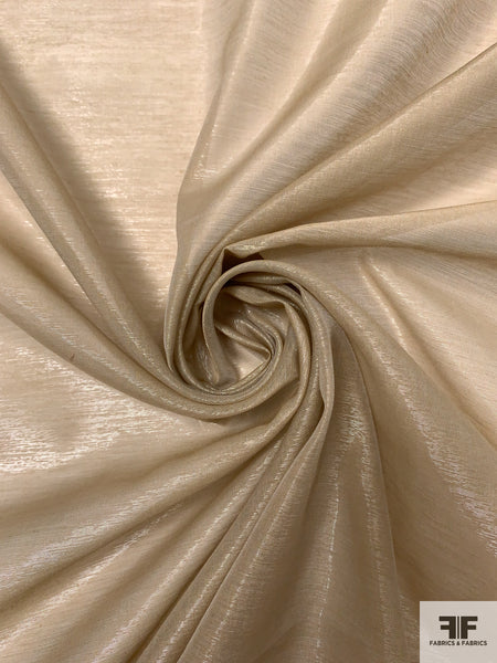 Italian Sheer Organdy Lamé - Metallic Shaker Beige | FABRICS & FABRICS ...