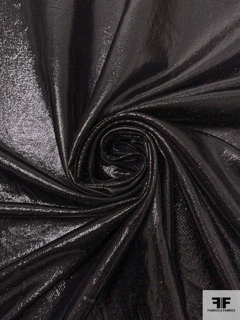 Italian Glam Soft Lamé - Black | FABRICS & FABRICS – Fabrics & Fabrics