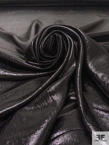 Italian Glam Soft Lamé - Black | FABRICS & FABRICS – Fabrics & Fabrics