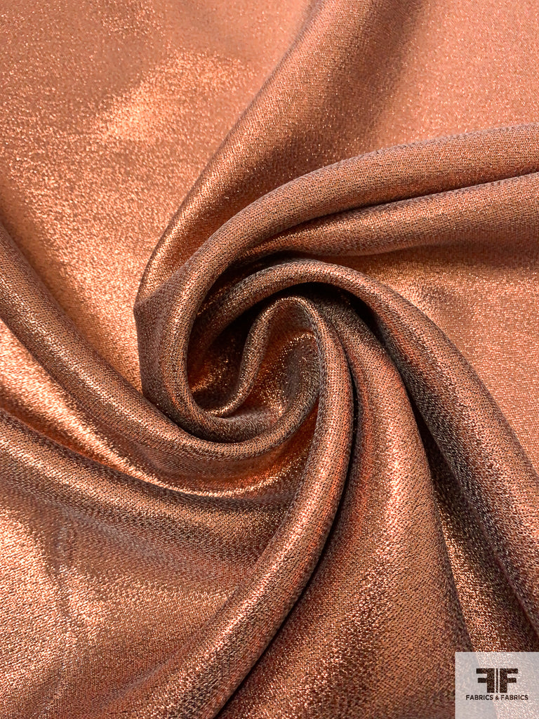 Italian Glam Solid Lamé - Metallic Rose Copper | FABRICS & FABRICS ...