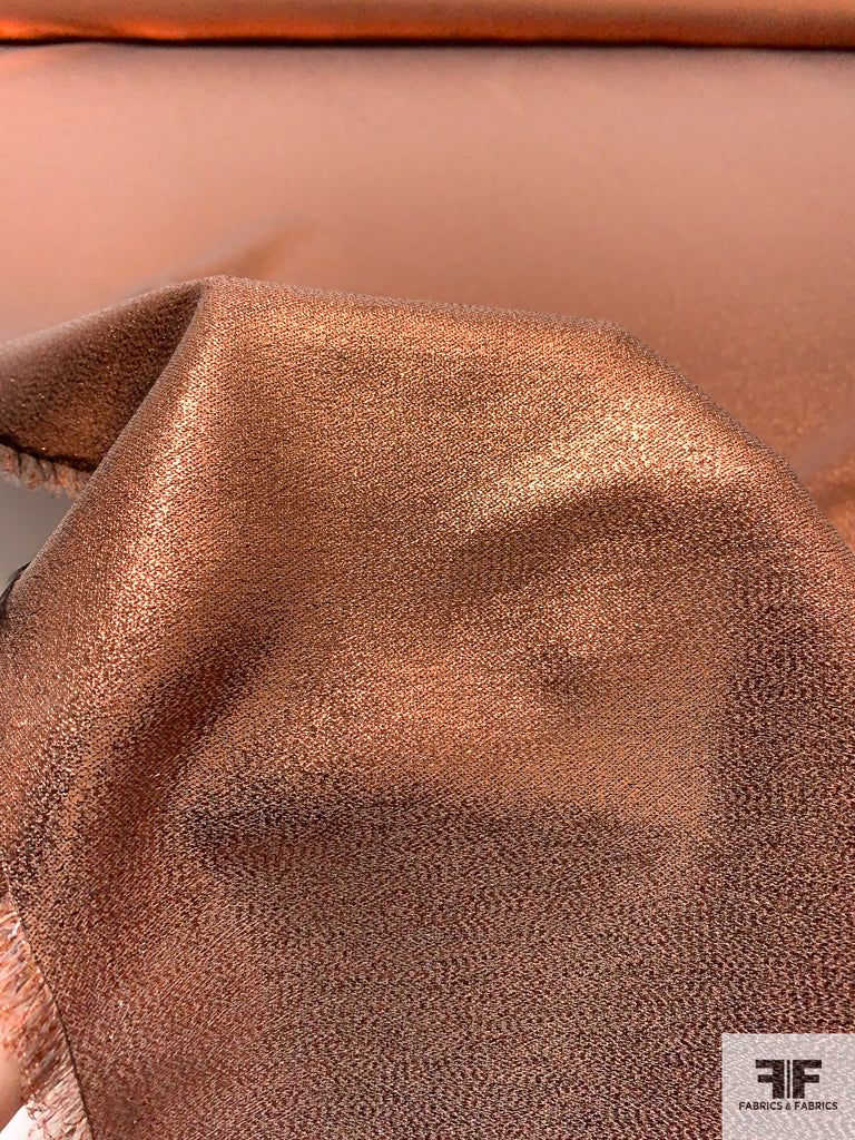 Italian Glam Solid Lamé - Metallic Rose Copper | FABRICS & FABRICS ...