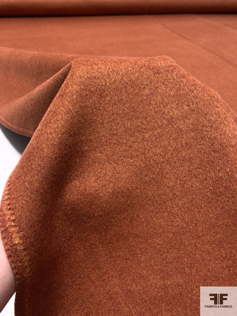 Brushed Fine Wool Coating - Burnt Orange | FABRICS & FABRICS – Fabrics ...