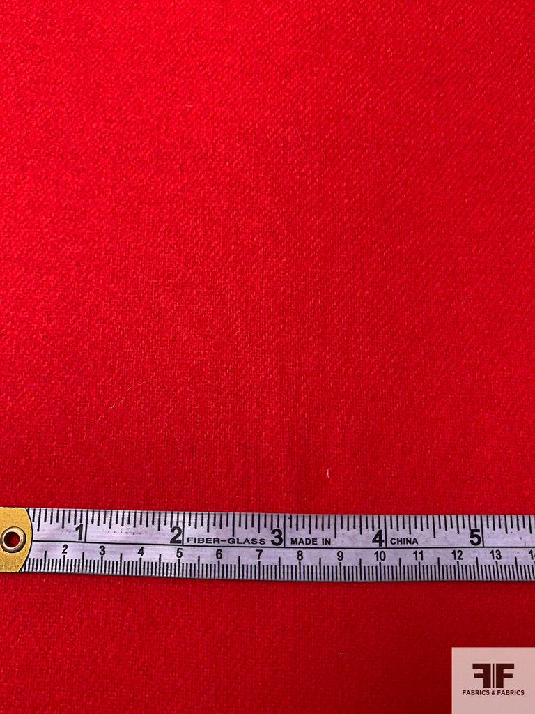 Solid Wool Flannel Suiting - True Red | FABRICS & FABRICS – Fabrics & Fabrics