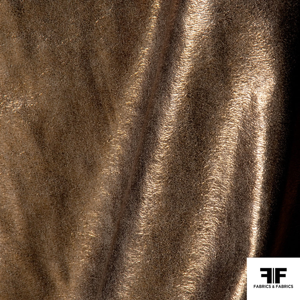 Bronze Solid Metallic Vinyl - Fabrics & Fabrics