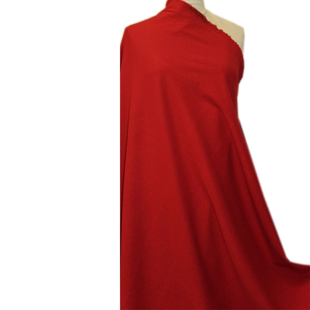 Red Wool Knit Blend - Fabrics & Fabrics