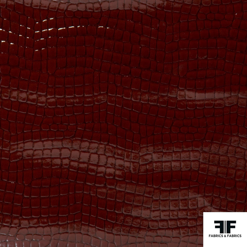 Red Crocodile Embossed Vinyl - Fabrics & Fabrics