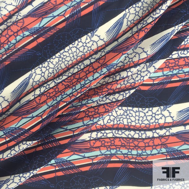 Multicolor Printed Design on Silk Georgette - Fabrics & Fabrics
