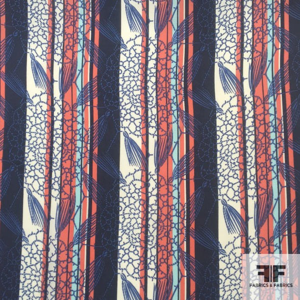 Multicolor Printed Design on Silk Georgette - Fabrics & Fabrics