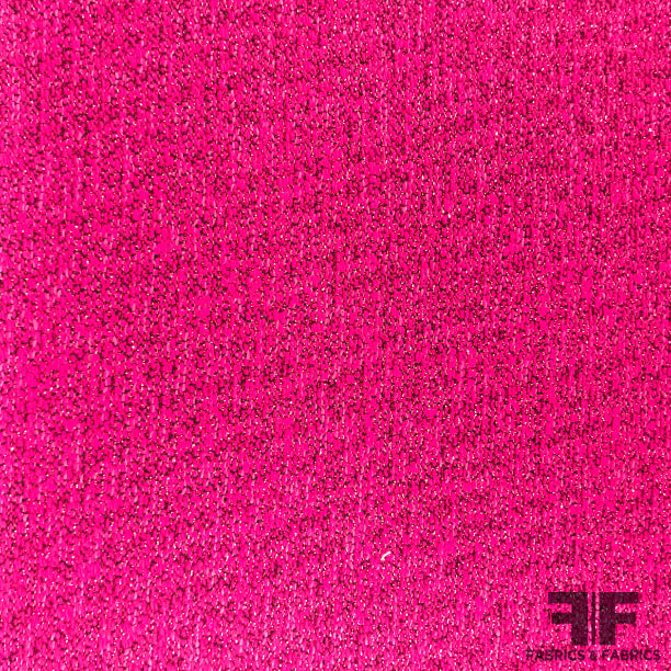 Hot Pink/Metallic Pink Italian Suiting with Lurex - Fabrics & Fabrics