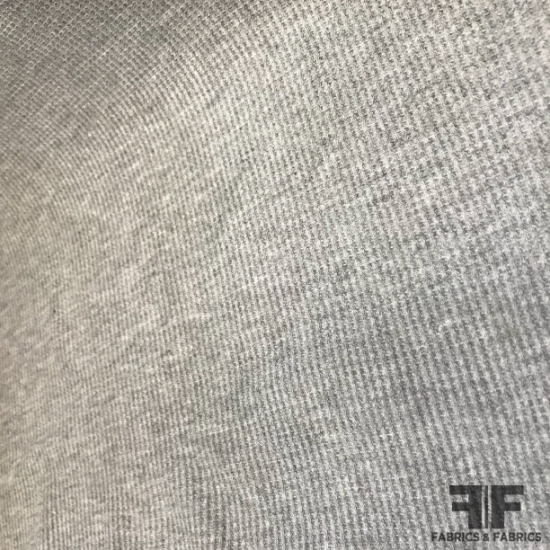 Thermal Knit - Heather Grey - Fabrics & Fabrics
