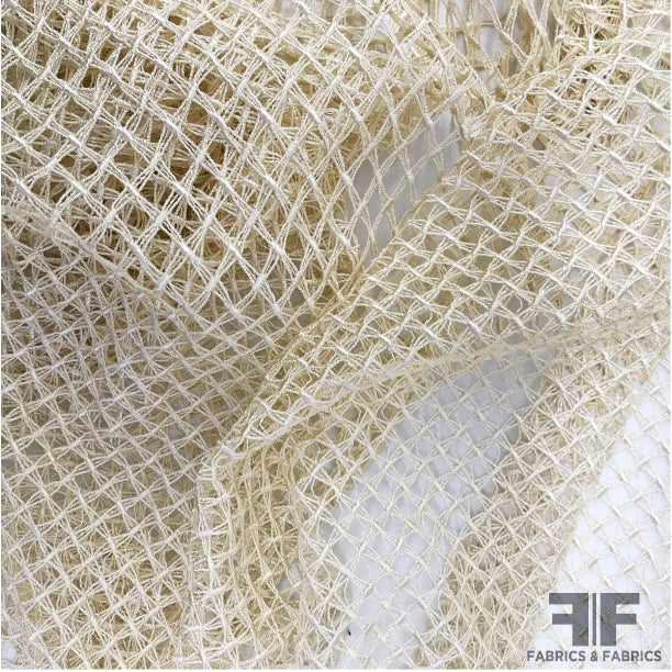 Italian Netting Lattice Guipure Lace - Cream/Beige – Fabrics & Fabrics