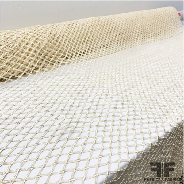 Italian Netting Lattice Guipure Lace - Cream/Beige – Fabrics & Fabrics