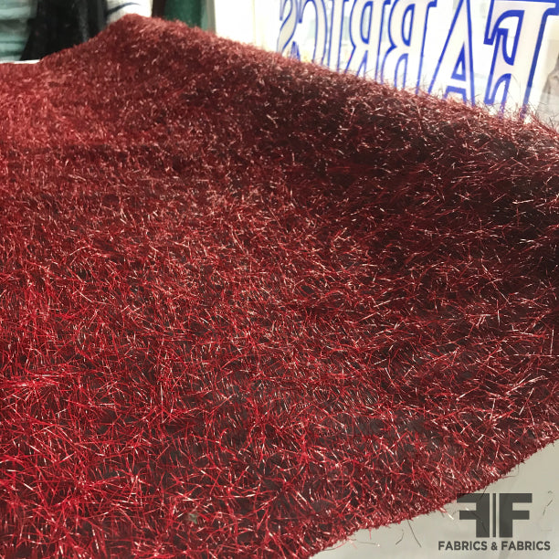 Italian Novelty Fringe on Taffeta - Red – Fabrics & Fabrics