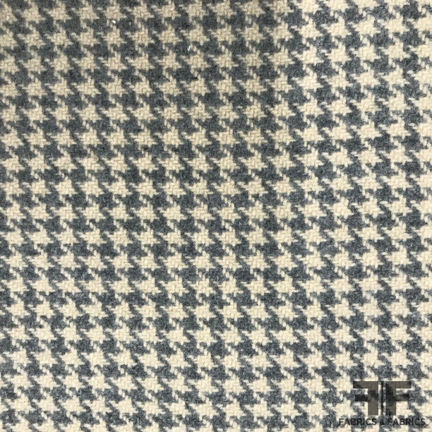Italian Wool Houndstooth Coating - Grey/Ivory – Fabrics & Fabrics