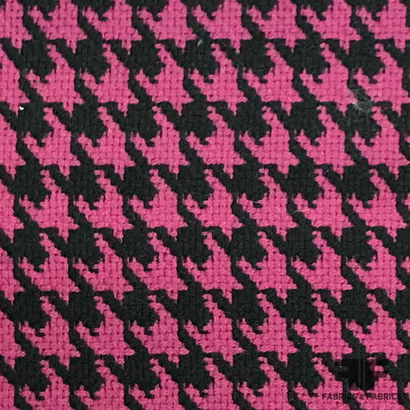 Wool Houndstooth Coating - Purple / Black – Fabrics & Fabrics
