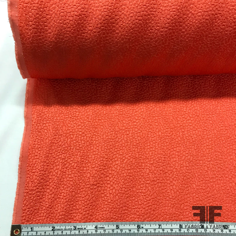 Italian Pebble Textured Brocade - Coral – Fabrics & Fabrics