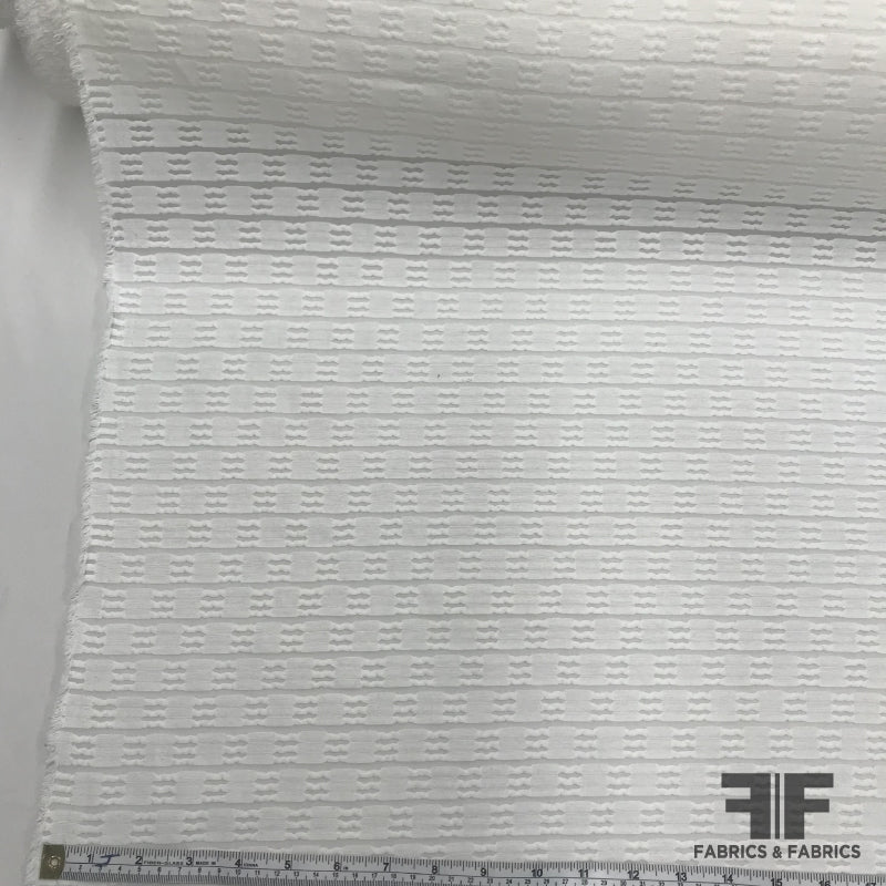 Textured Semi Sheer Cotton - White – Fabrics & Fabrics