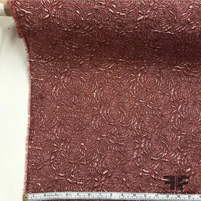 Christian Siriano Italian Raised Rosette Textured Metallic Brocade - P ...