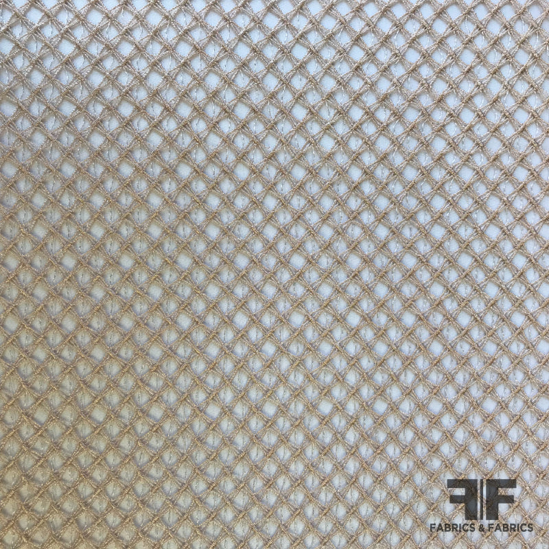 Italian Netting Lattice Guipure Lace - Rose – Fabrics & Fabrics