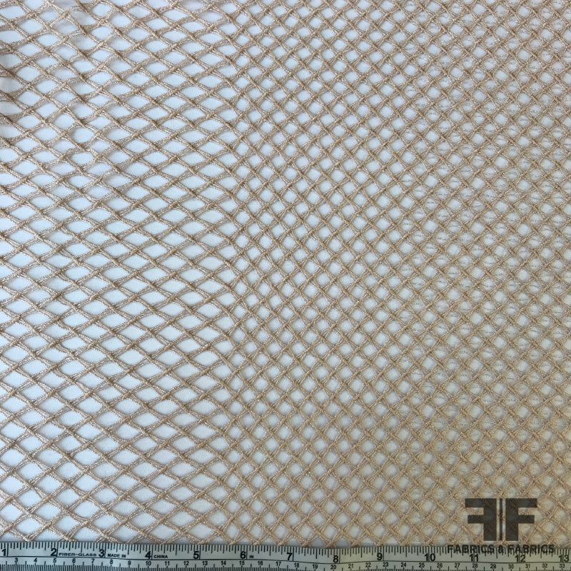 Italian Netting Lattice Guipure Lace - Rose – Fabrics & Fabrics