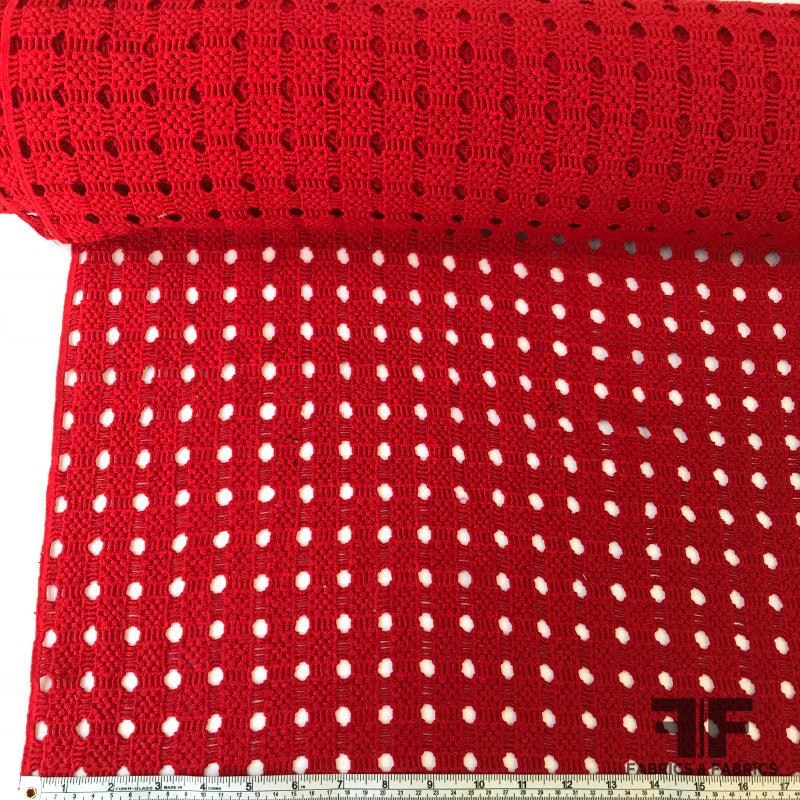 Geometric Guipure Lace - Red – Fabrics & Fabrics