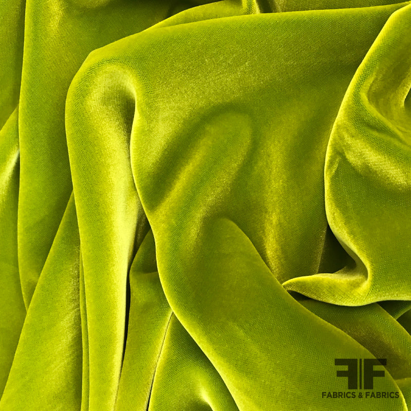 Solid Velvet - Lime Green – Fabrics & Fabrics