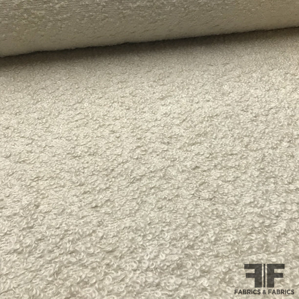 Italian Wool Boucle Coating - Ivory – Fabrics & Fabrics