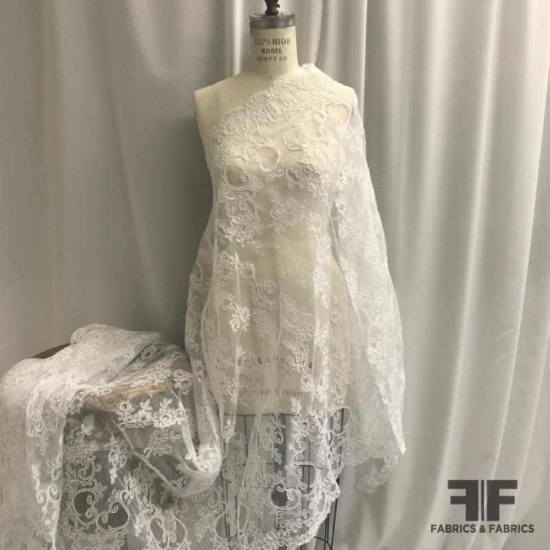 Corded Lyon Lace - Off-White – Fabrics & Fabrics