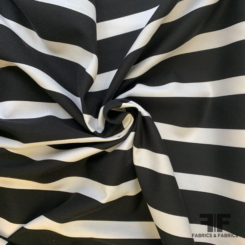 Striped Cotton Faille - Black/White | FABRICS & FABRICS – Fabrics & Fabrics