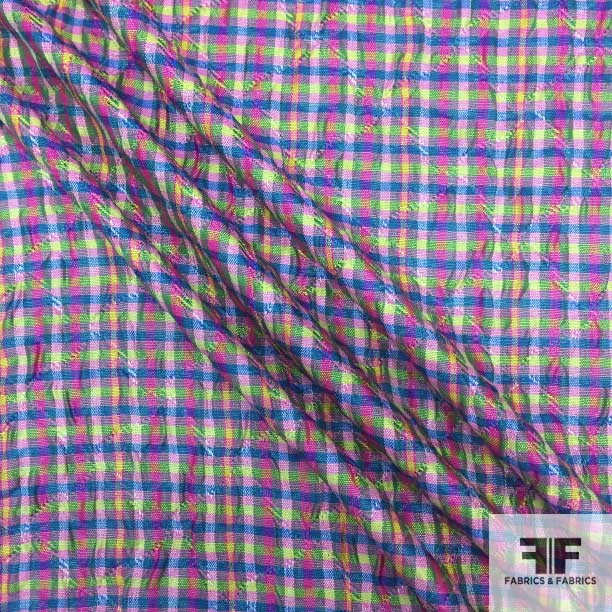 Multicolor French Plaid Brocade - Fabrics & Fabrics