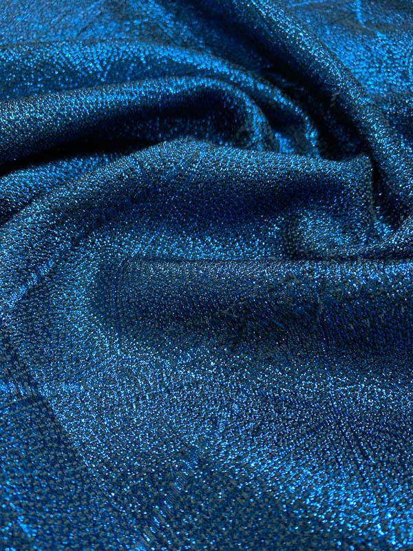 Italian Metallic Art Deco Brocade - Metallic Blue | FABRICS & FABRICS ...