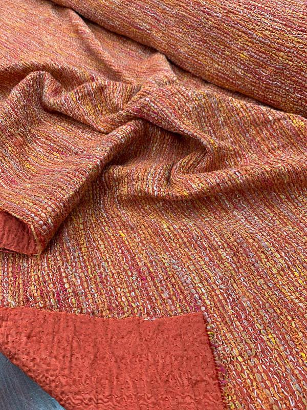 Classic Woven Tweed Suiting - Orange | FABRICS & FABRICS – Fabrics ...