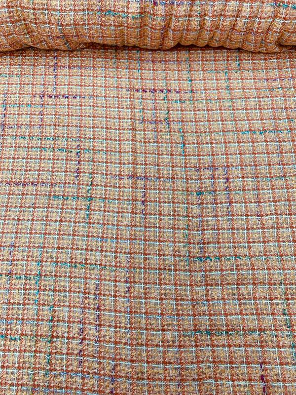 Classic Woven Windowpane Tweed - Orange | FABRICS & FABRICS – Fabrics ...