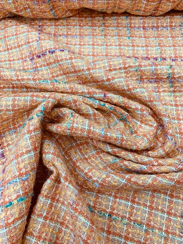 Classic Woven Windowpane Tweed - Orange | FABRICS & FABRICS – Fabrics ...