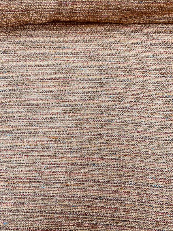 Ethnic Chevron Tweed Suiting - Orange/Tan/Multi | FABRICS & FABRICS ...