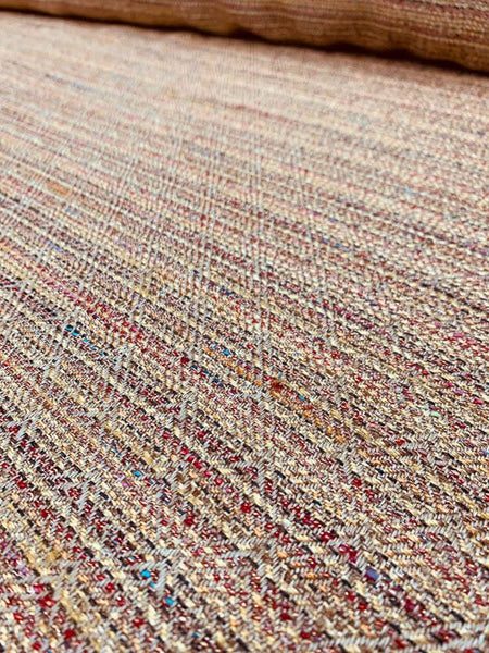 Ethnic Chevron Tweed Suiting - Orange/Tan/Multi | FABRICS & FABRICS ...