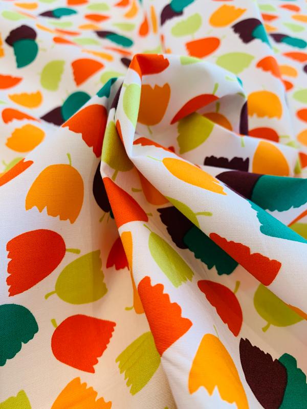 Playful Tulips Printed Stretch Cotton Poplin - Multicolor | FABRICS ...