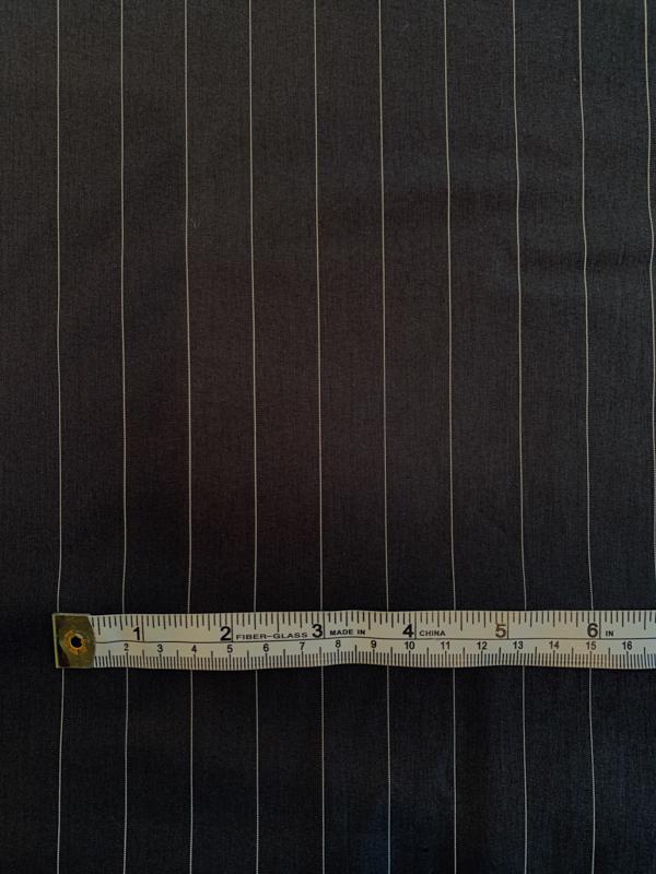Vertical Pinstripe Cotton Shirting - Black/White | FABRICS & FABRICS ...