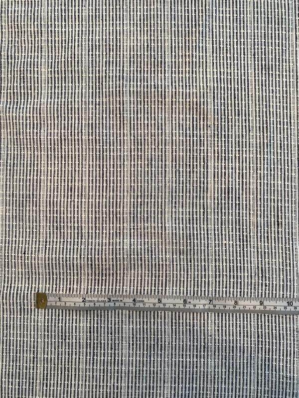 Broken Striped Yarn-Dyed Cotton Linen - Navy/White | FABRICS & FABRICS ...